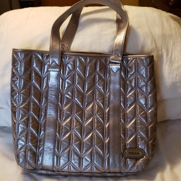 Perlina | Bags | Perlina Leather Tote | Poshmark